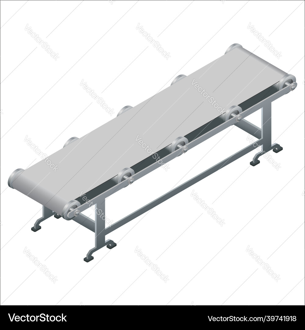 Isometric detailed conveyor belt isolated Vector Image