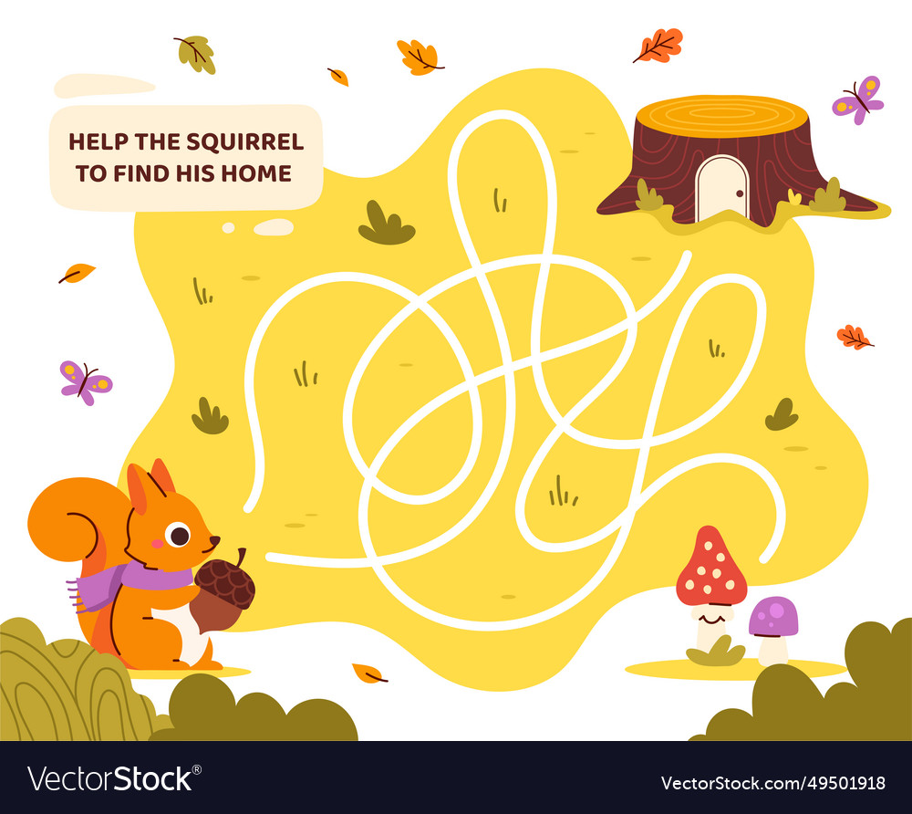 Maze game template Royalty Free Vector Image - VectorStock