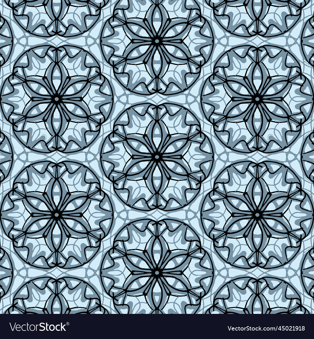 Mosaic tile repeat pattern surface Royalty Free Vector Image