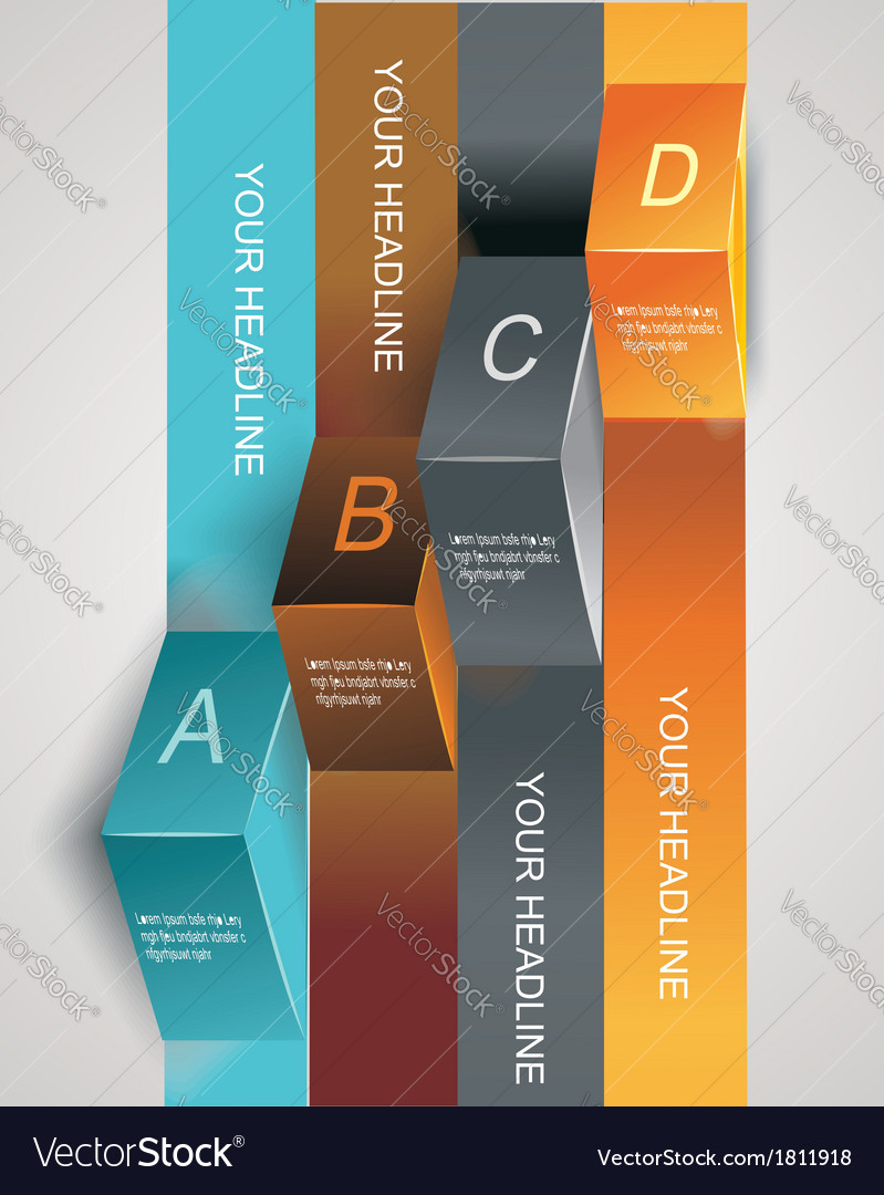 Step by infographics levels of your data Vector Image