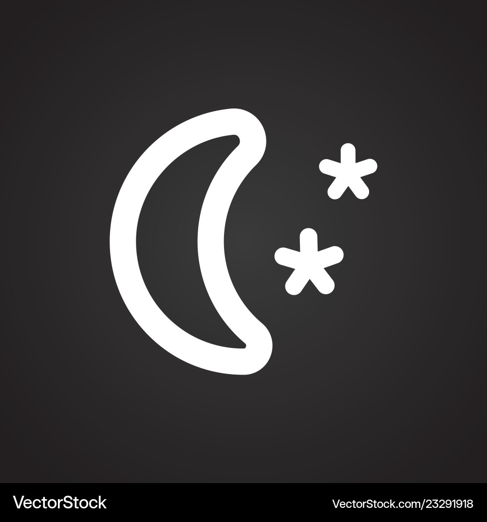 Weather clear night icon on white background Vector Image