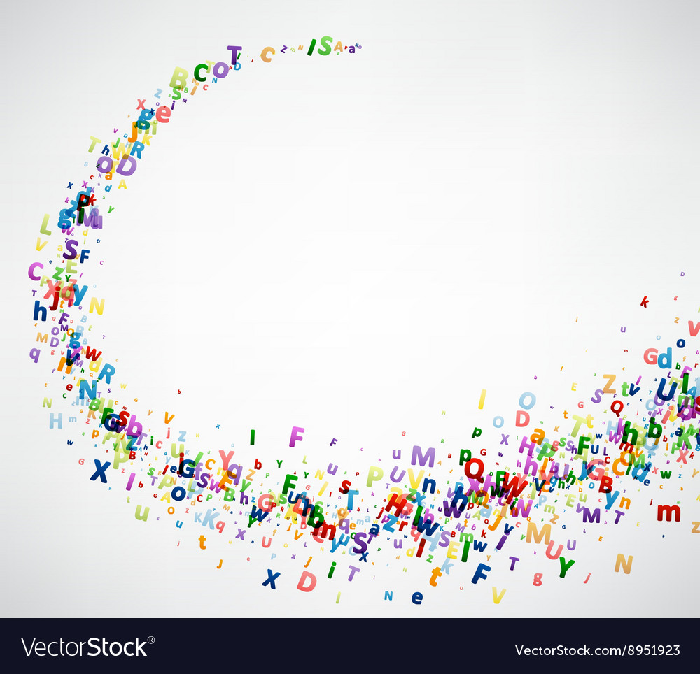 Background with letters Royalty Free Vector Image