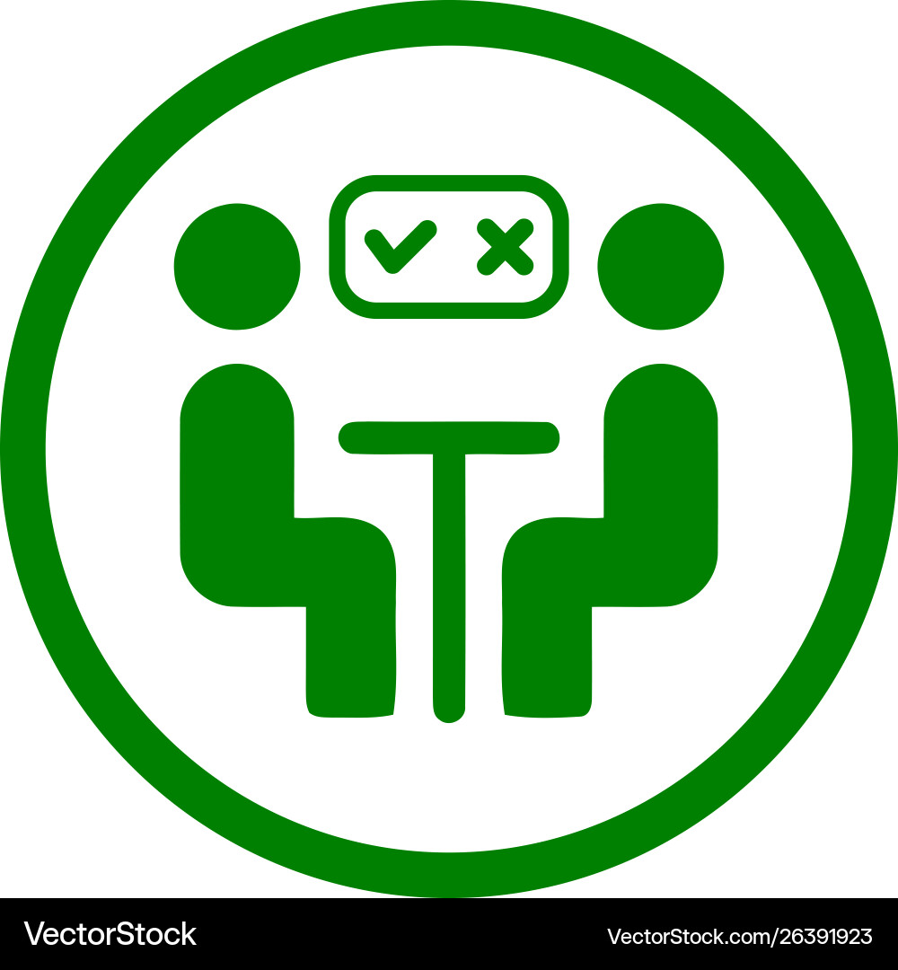 Business plan decision green color icon Royalty Free Vector