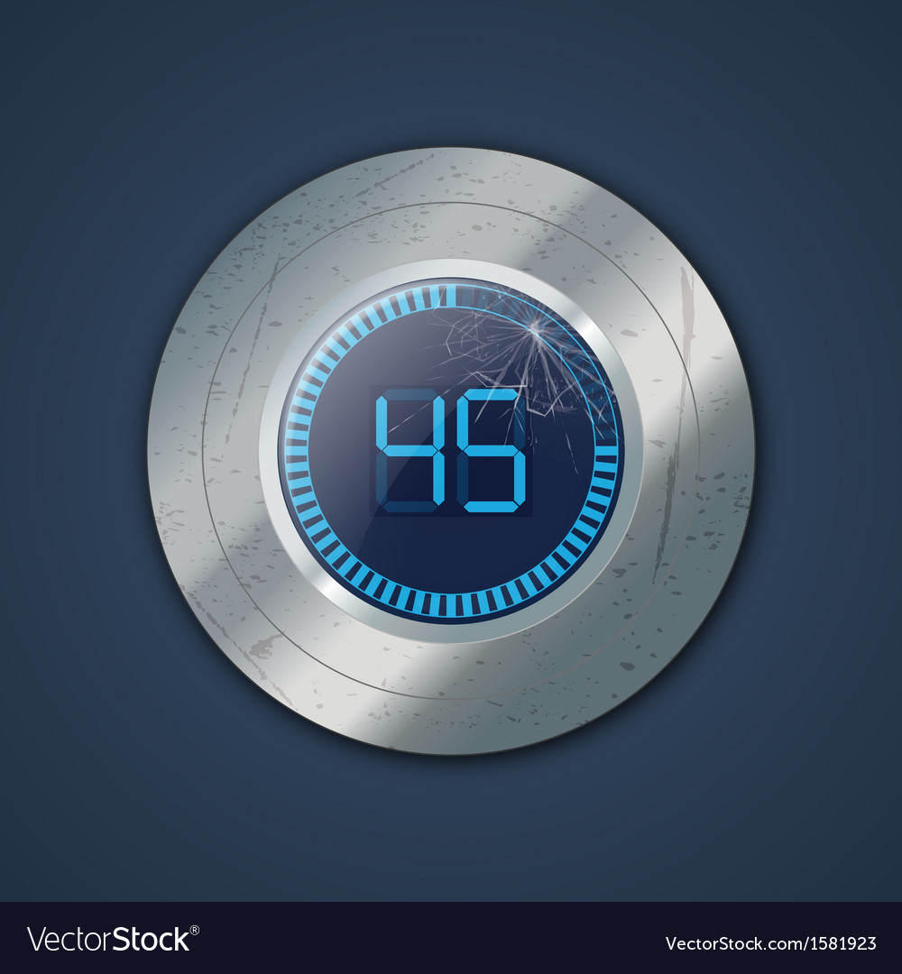 Digital timer Royalty Free Vector Image - VectorStock