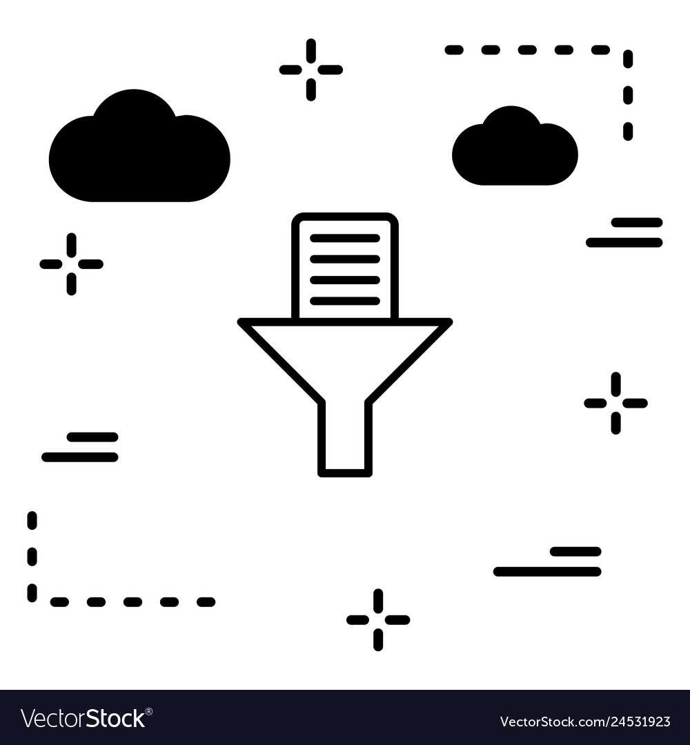 Document filter icon Royalty Free Vector Image