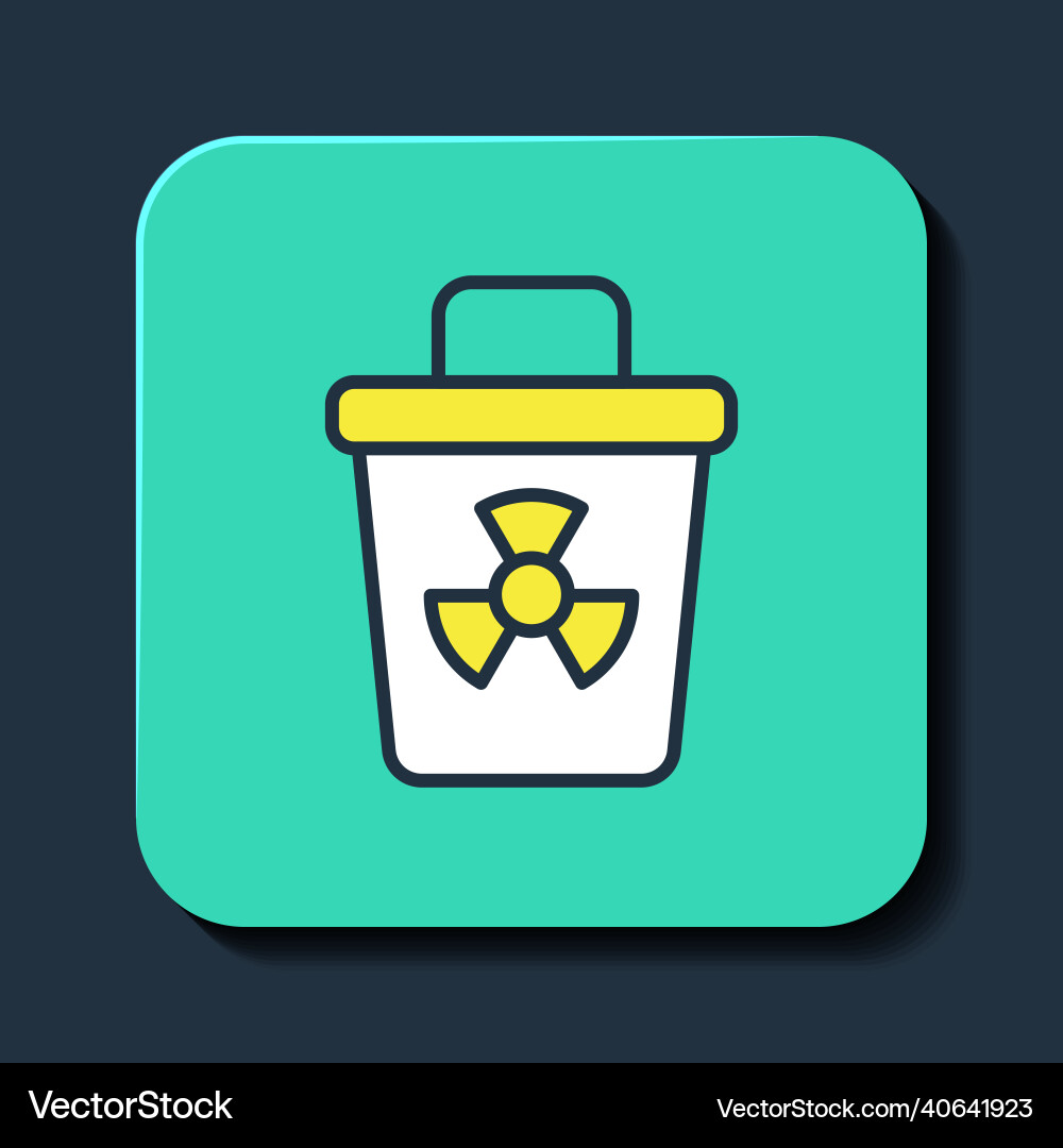 Filled outline infectious waste icon isolated Vector Image