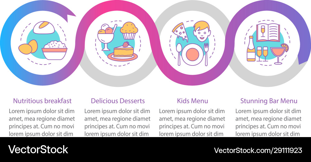 Food service infographic template Royalty Free Vector Image