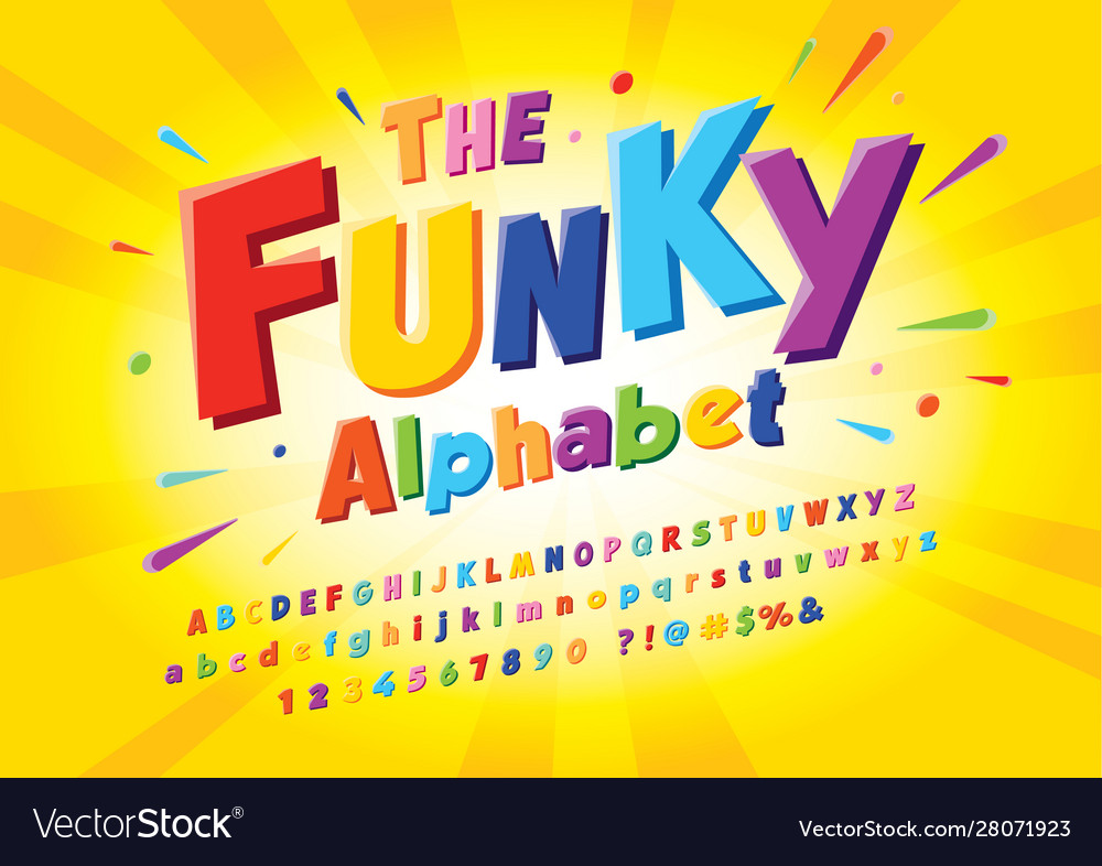 Fun Font Royalty Free Vector Image VectorStock
