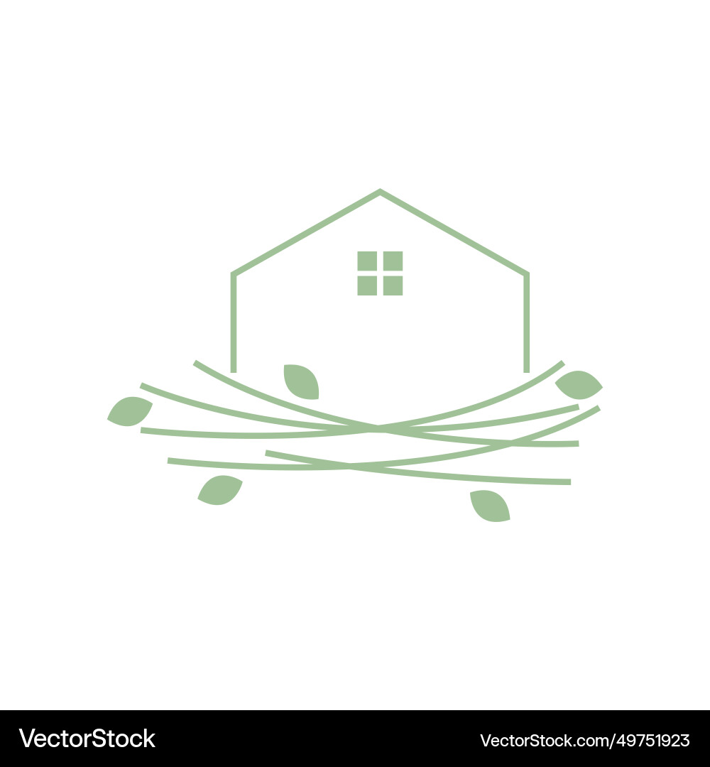 House nest logo design icon Royalty Free Vector Image