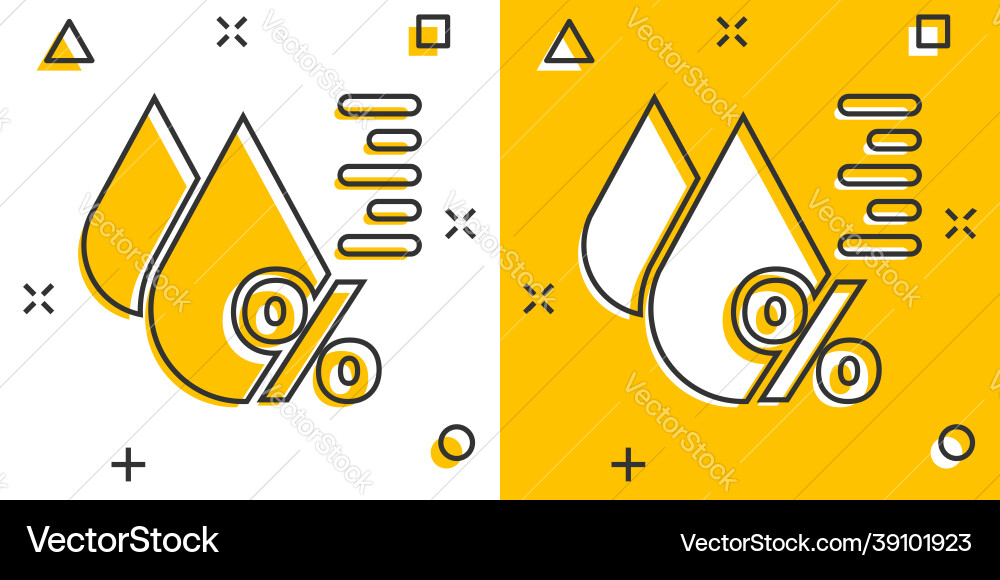 Humidity icon in comic style climate cartoon Vector Image