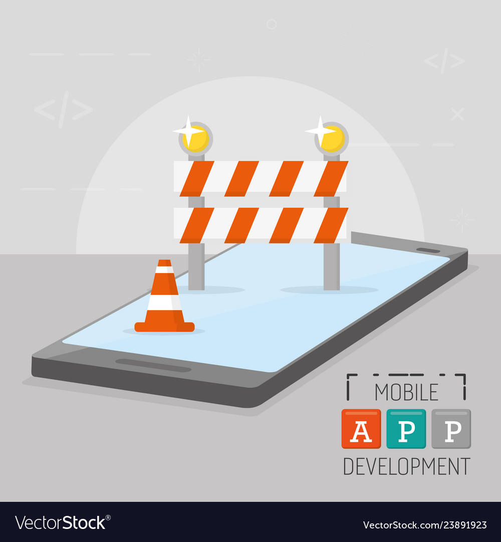 Mobile app development Royalty Free Vector Image