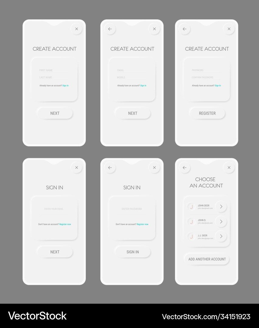 Modern trendy smoothy mobile app ui sign Vector Image
