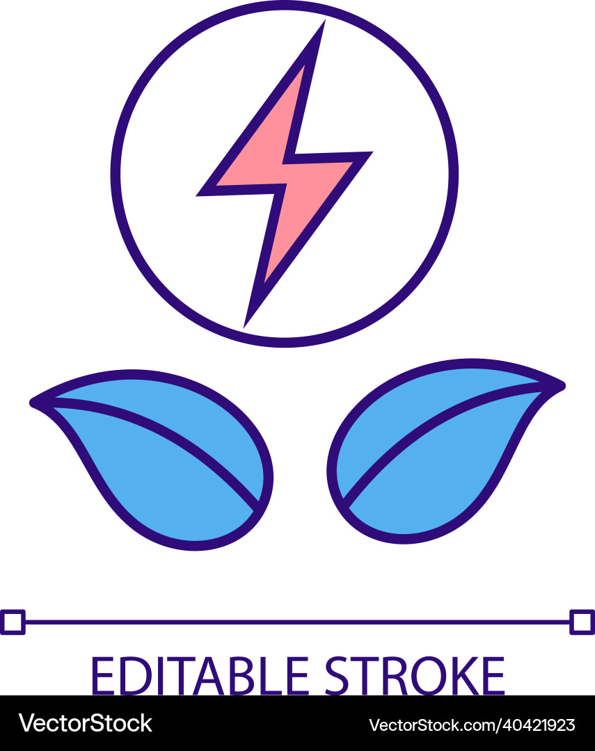 Renewable energy sources rgb color icon Royalty Free Vector