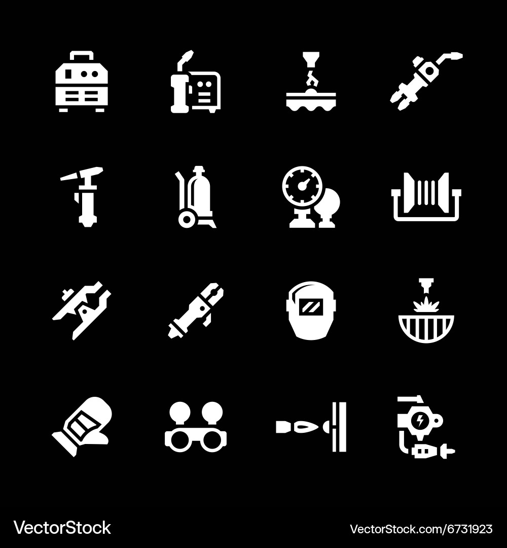 Set icons of welding Royalty Free Vector Image