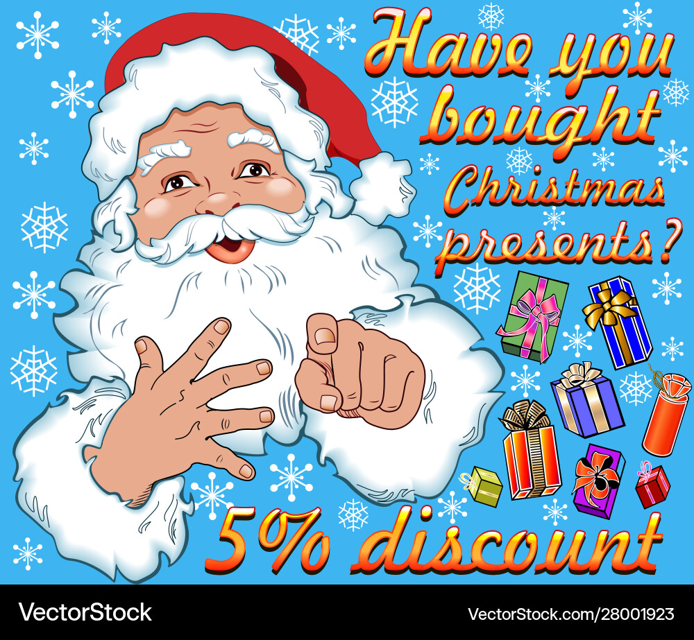 Template for christmas advertising poster Vector Image