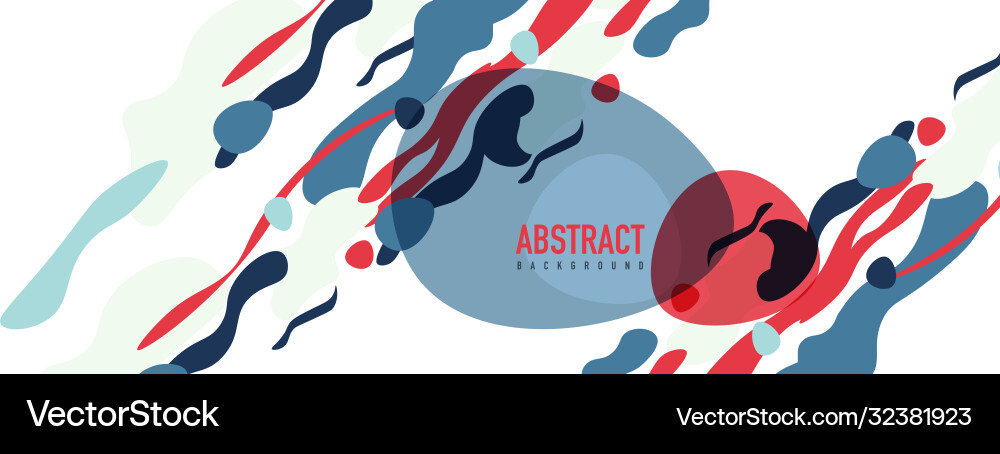 Trendy liquid style shapes abstract design Vector Image