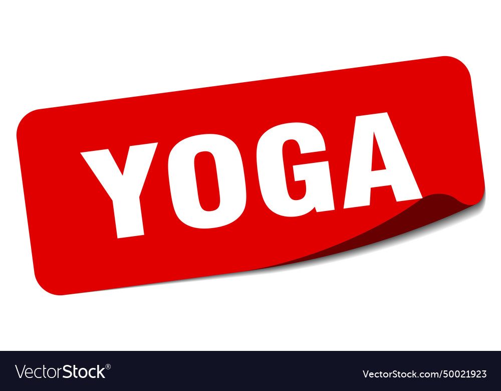 Yoga Sticker Yoga Label Royalty Free Vector Image