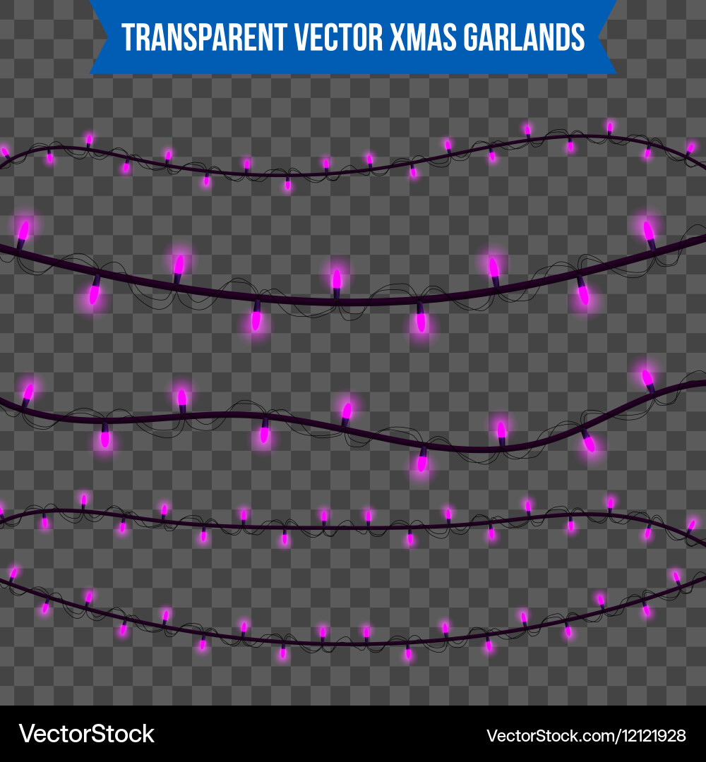 Abstract creative christmas garland light isolated