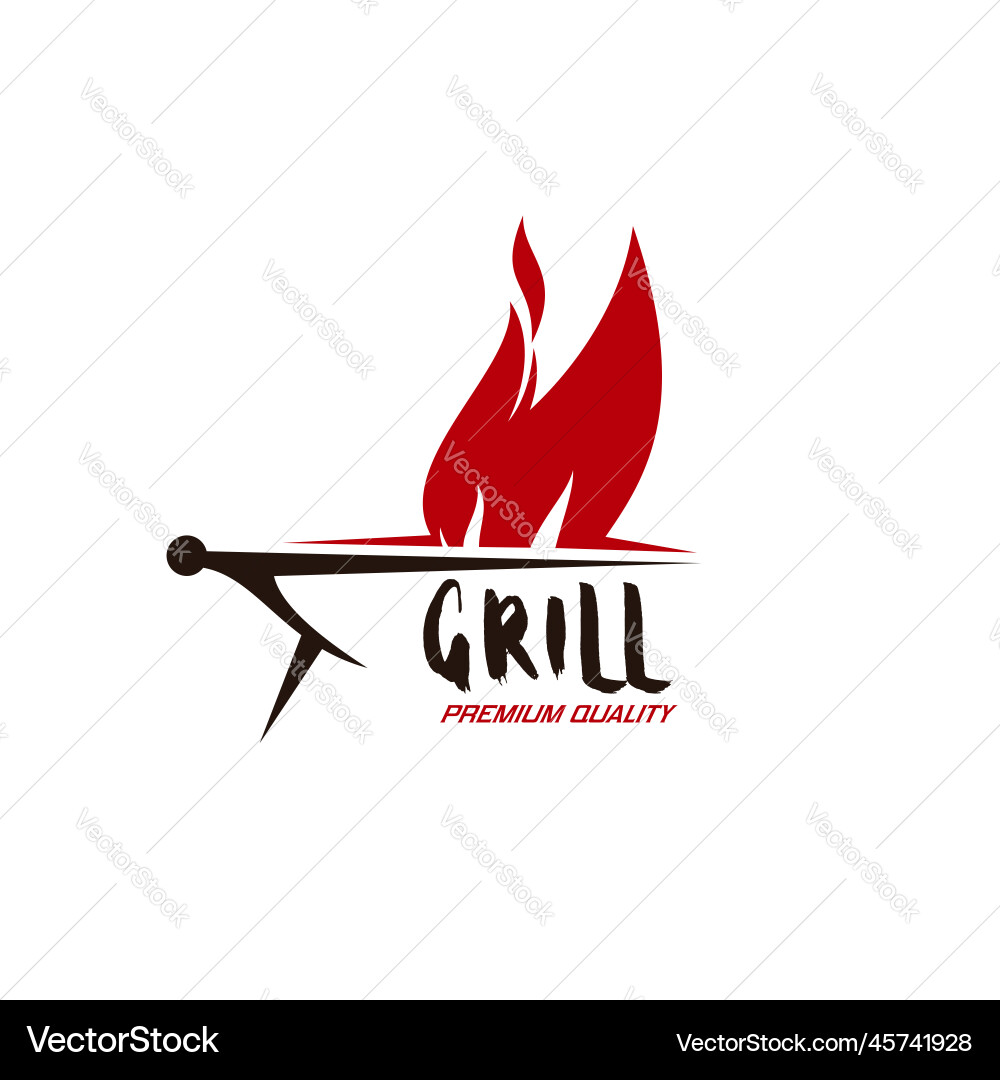 Barbecue cafe grill bar graphic icon Royalty Free Vector