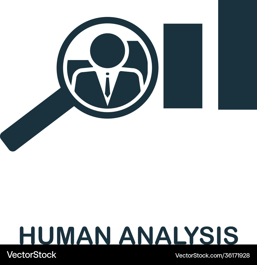 Human analysis creative icon simple element Vector Image