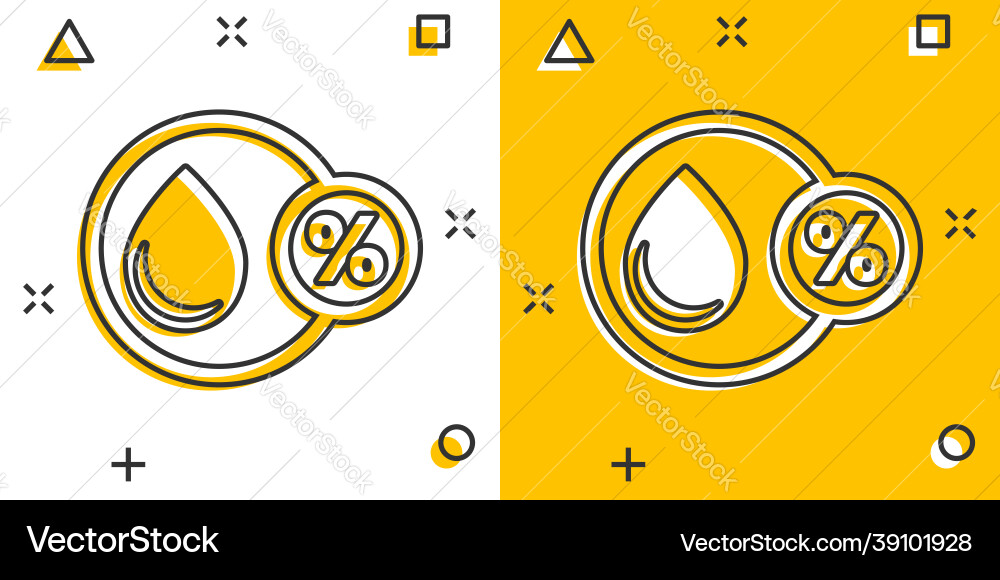 Humidity icon in comic style climate cartoon Vector Image
