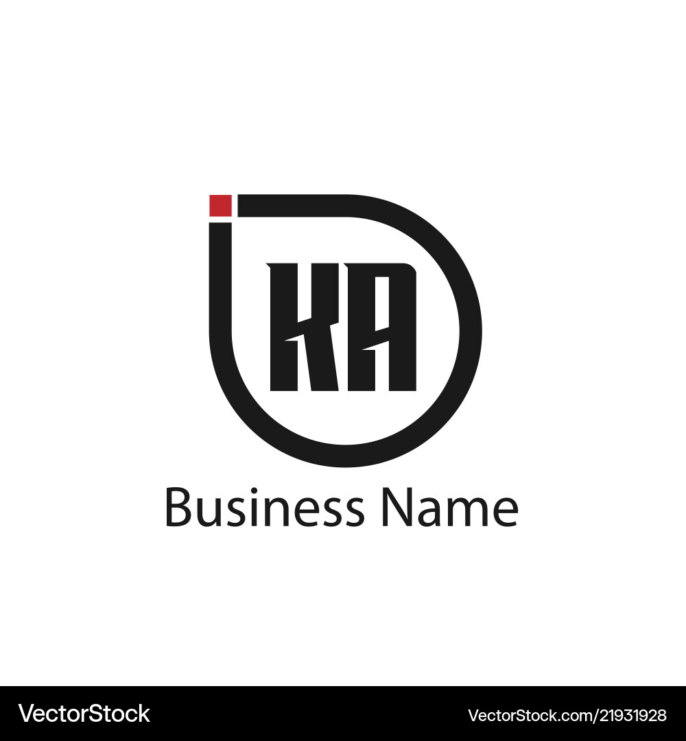 Initial letter ka logo template design Royalty Free Vector
