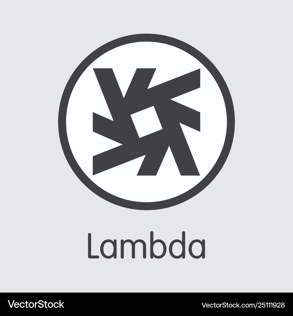 Lamb - lambda the icon virtual momey or market Vector Image