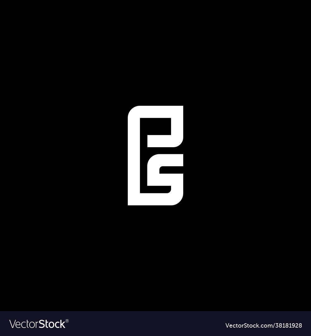 Minimalist initial letters ps monogram logo Vector Image Minimalist initial letters ps monogram logo Vector Image