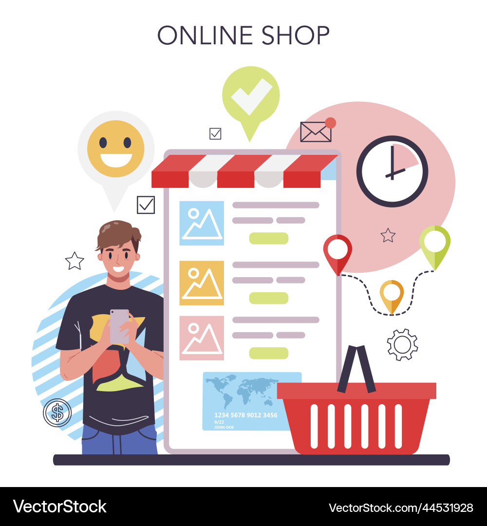 Online business advertsing service Royalty Free Vector Image