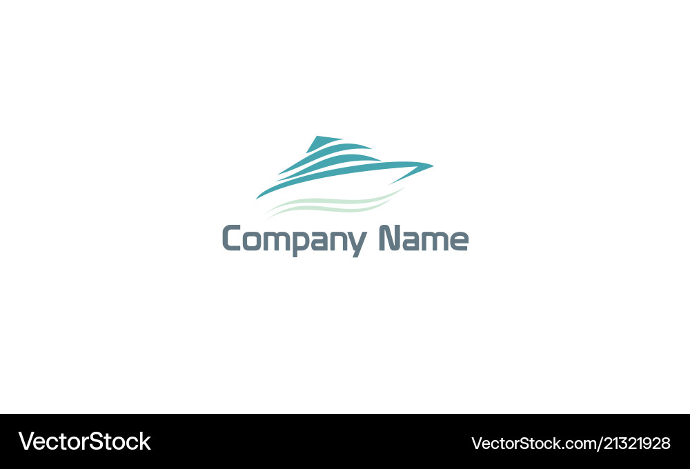 Sailing boat beach company logo Royalty Free Vector Image