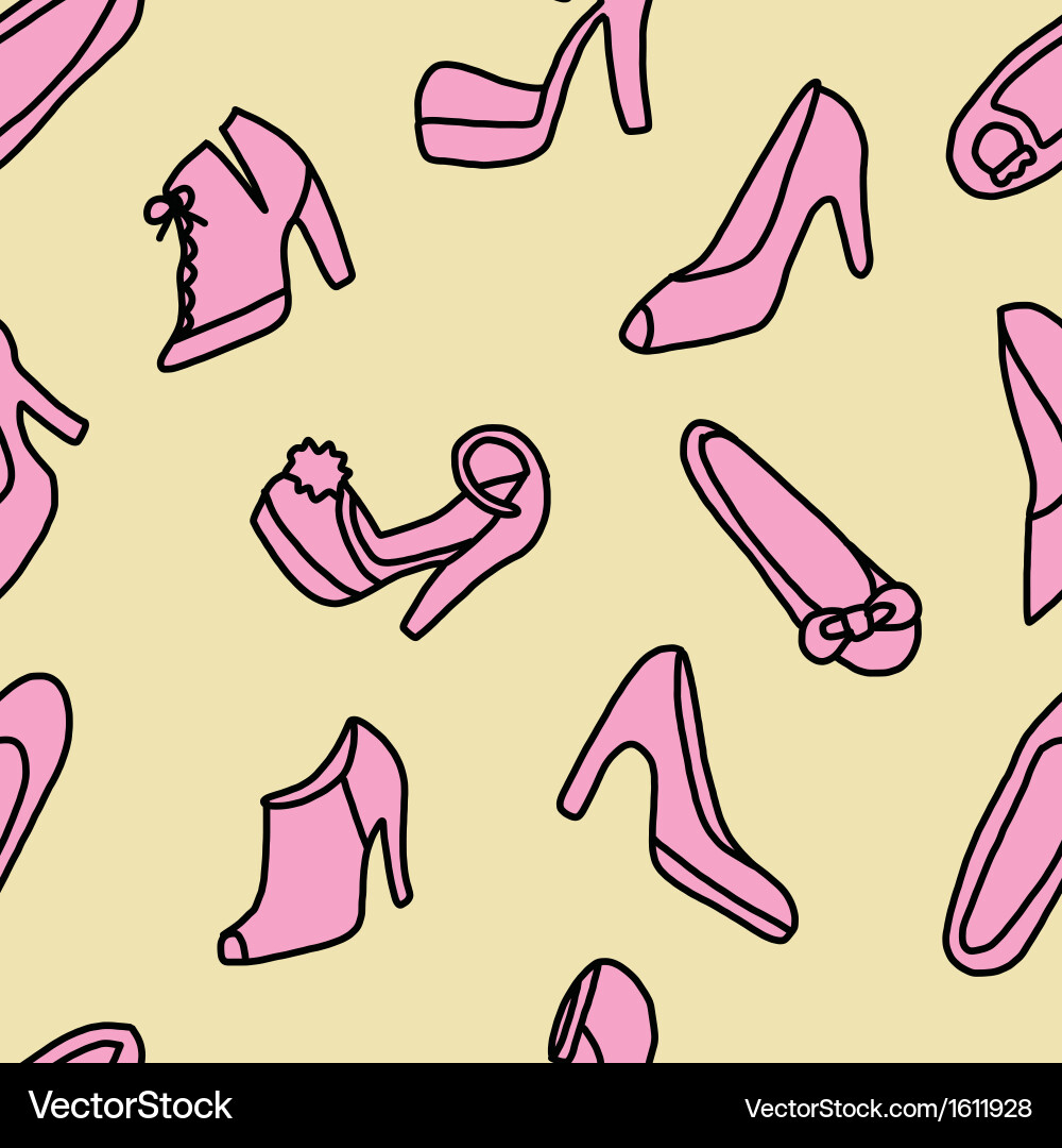 Seamless of high heels Royalty Free Vector Image