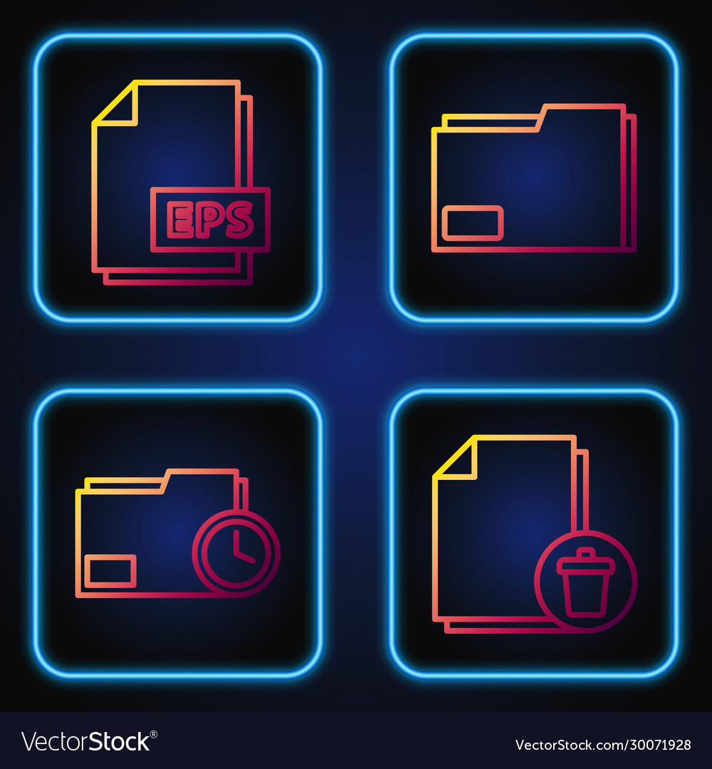 Set line delete file document folder Royalty Free Vector Set line delete file document folder Royalty Free Vector
