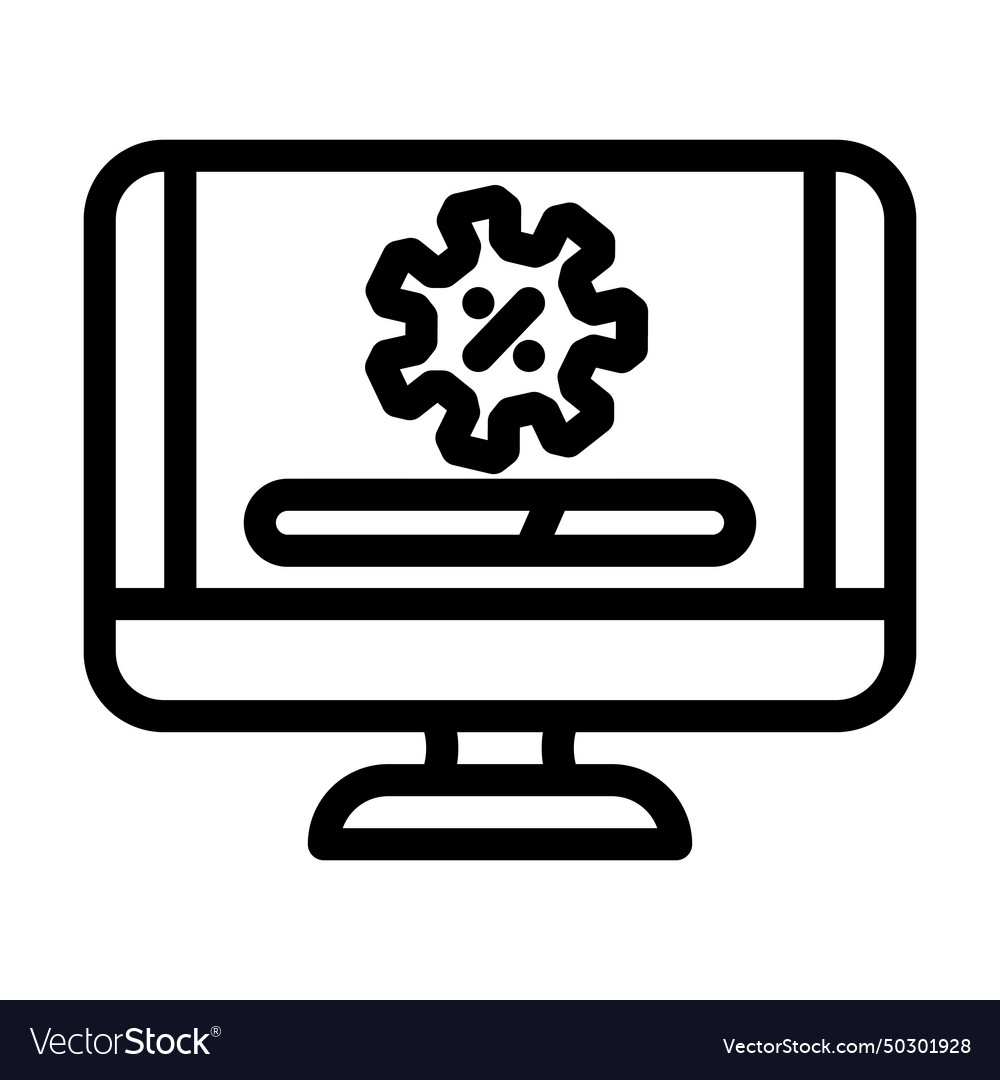 Software updates repair computer line icon Vector Image