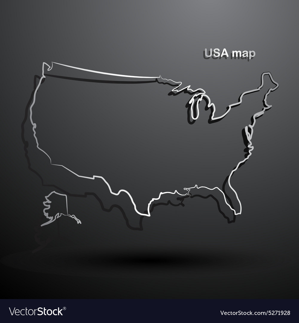 USA map Royalty Free Vector Image - VectorStock