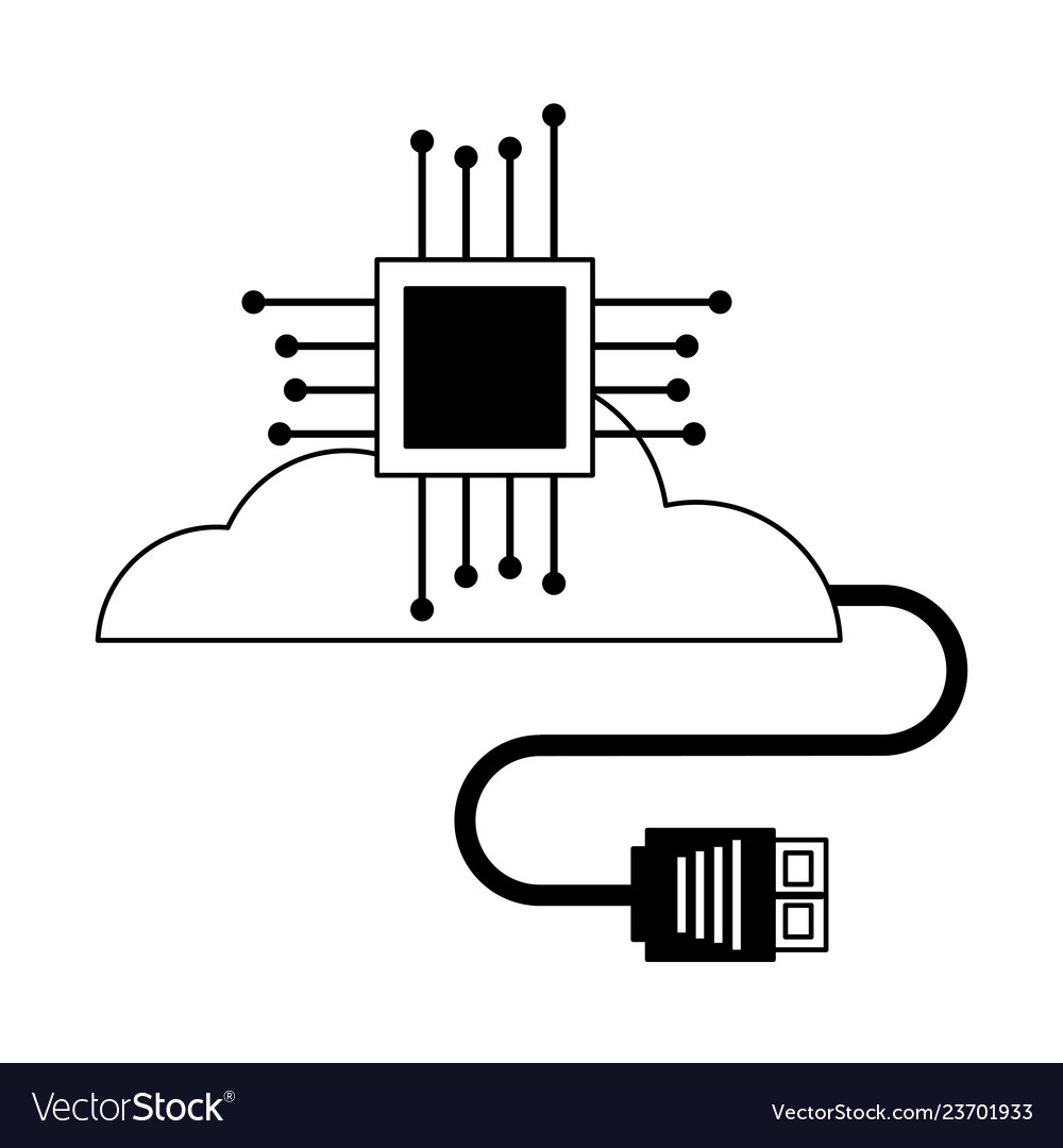 Cloud computing connector Royalty Free Vector Image