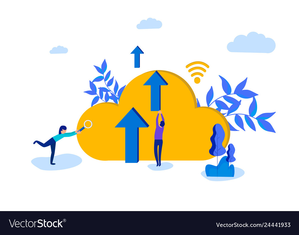 Cloud Computing Modern Royalty Free Vector Image