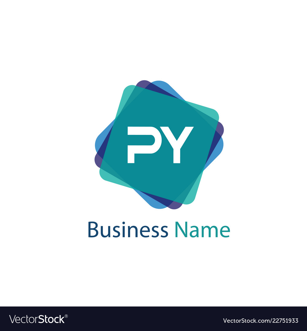 Initial letter py logo template design Royalty Free Vector