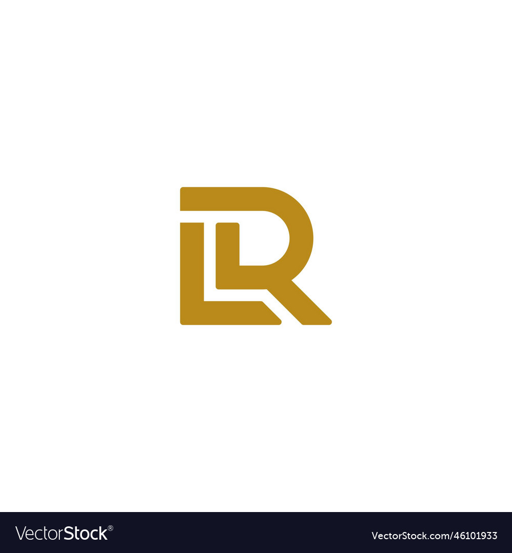 Initial lr logo design Royalty Free Vector Image