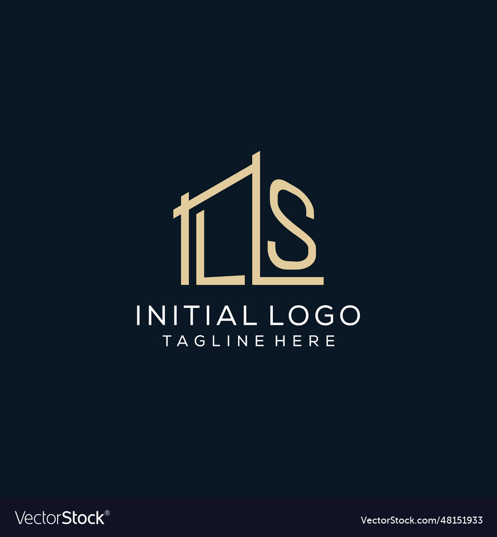 Initial ls logo clean and modern architectural Vector Image
