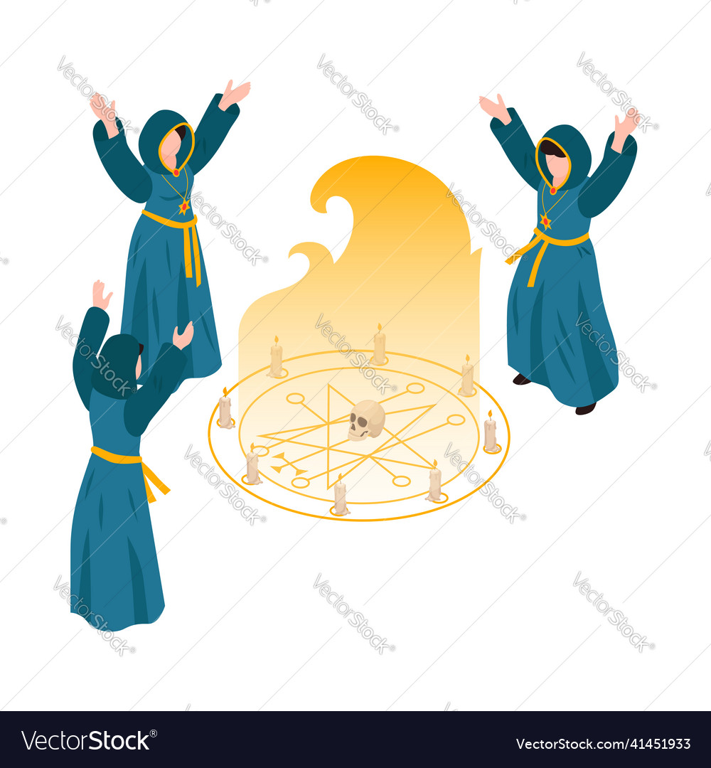 Occult session composition Royalty Free Vector Image
