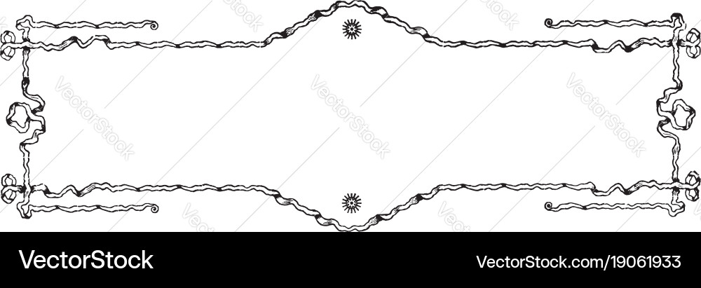 Ribbon banner made a horizontal frame vintage Vector Image