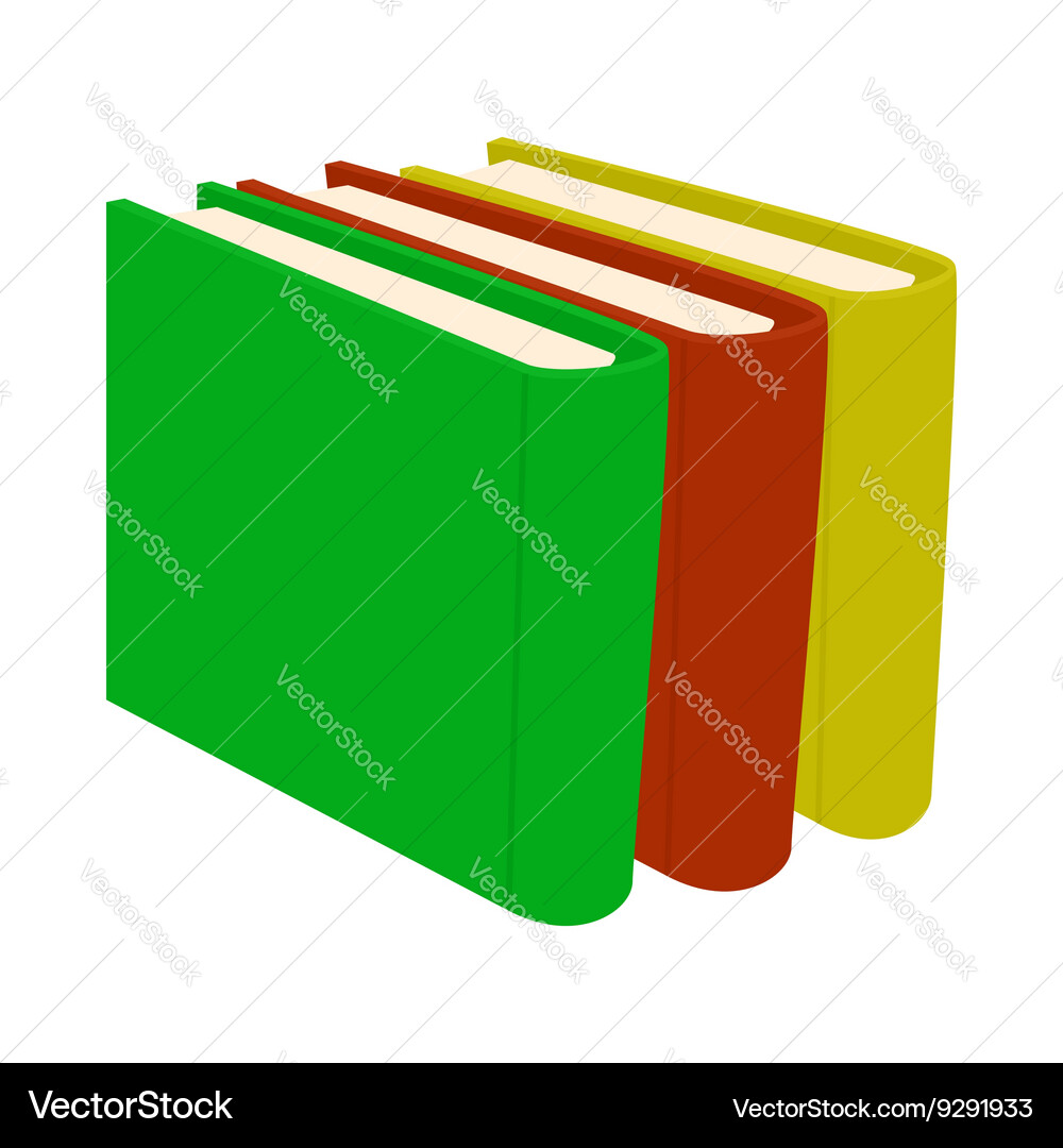 Stack of books icon in cartoon style Royalty Free Vector