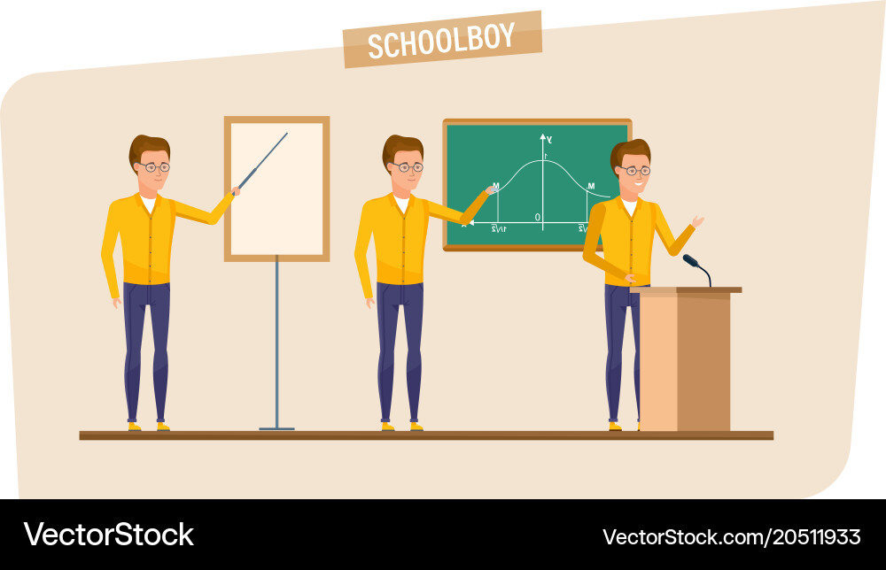 Student in university at lecture in classroom Vector Image
