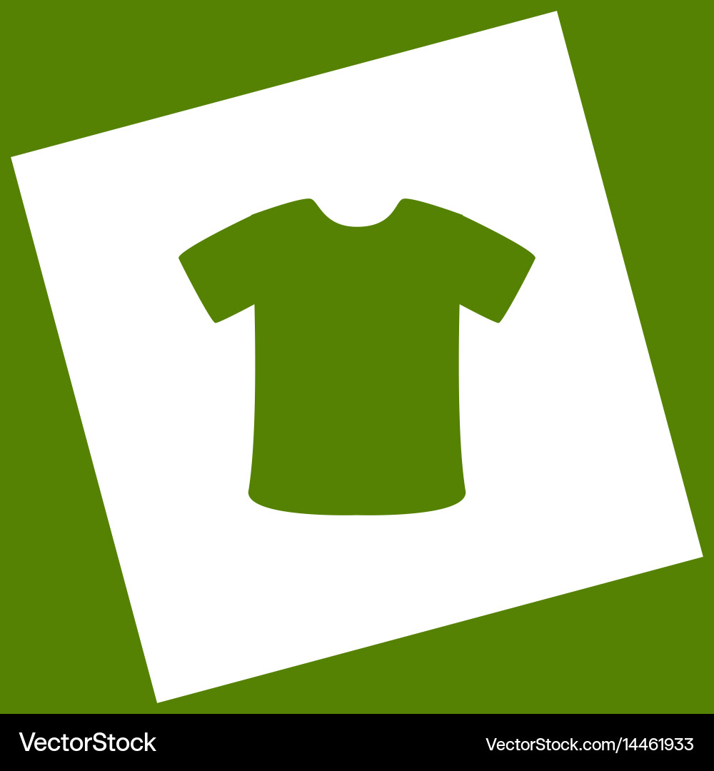 T-shirt sign white icon obtained Royalty Free Vector Image