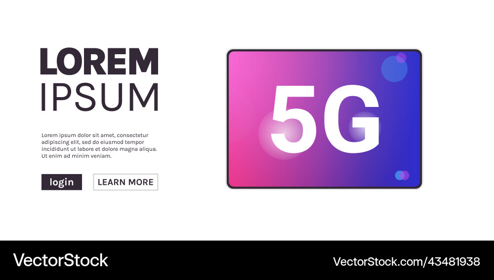 5g internet connection speed futuristic concept Vector Image