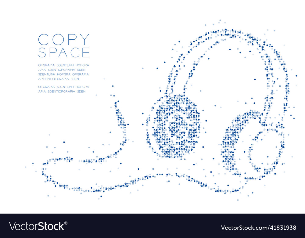 Abstract geometric circle dot pixel pattern Vector Image