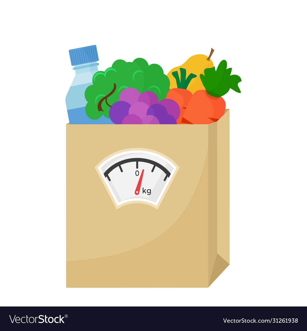 Balanced diet healthy nutrition fresh vegetables Vector Image