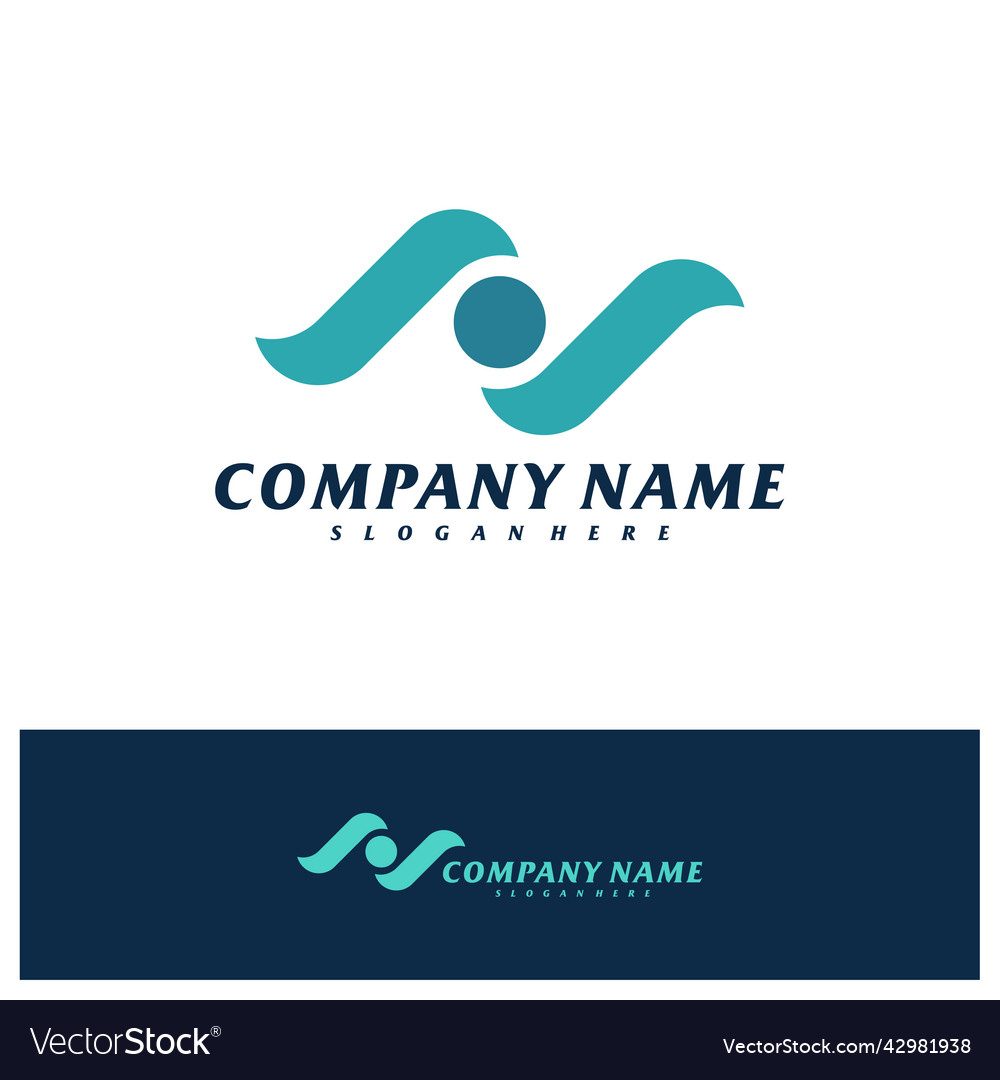 Letter js logo design template initial Royalty Free Vector