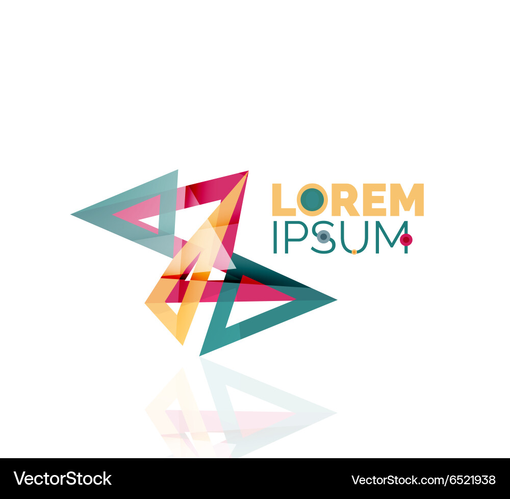 Logo abstract geometric business icon Royalty Free Vector