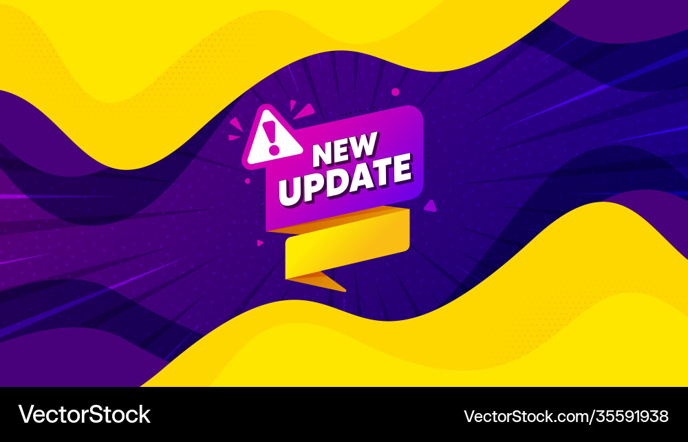 New update paper banner important message tag Vector Image